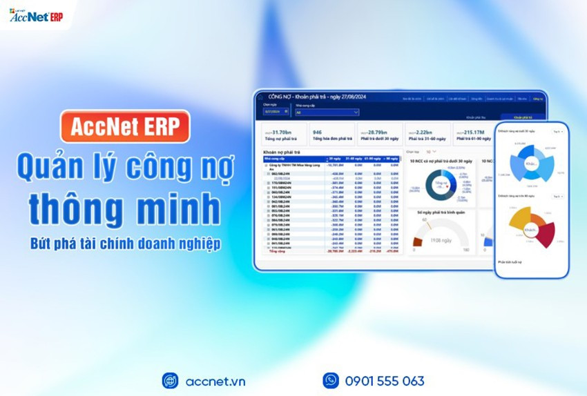 Phần mềm quản lý công nợ AccNet ERP - số hóa công nợ, bứt phá tài chính ...