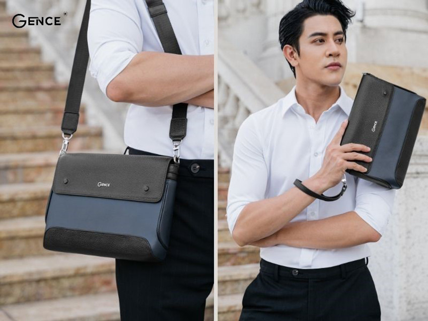 Ví cầm tay nam Gence da thật sang trọng và lịch lãm
