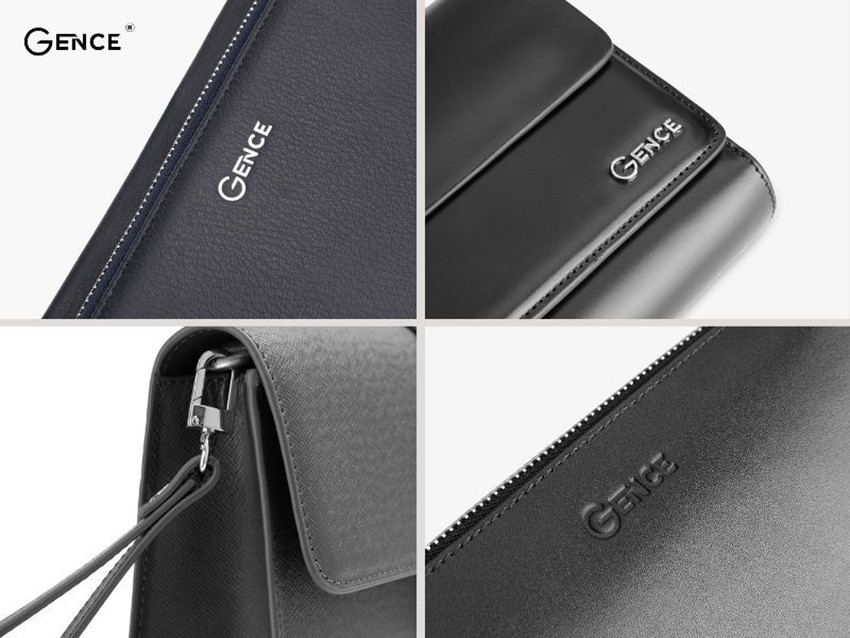 Ví cầm tay nam Gence da thật sang trọng và lịch lãm